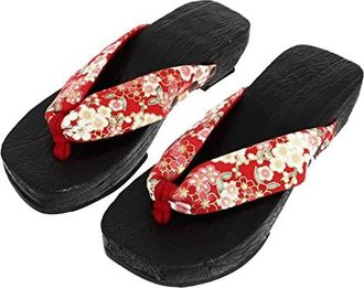 Beaupretty Sandales Femme été Japonaises Bois Style Sabots Semelle Antidérapante Confortable Chaussures Plage et Intérieur Mode