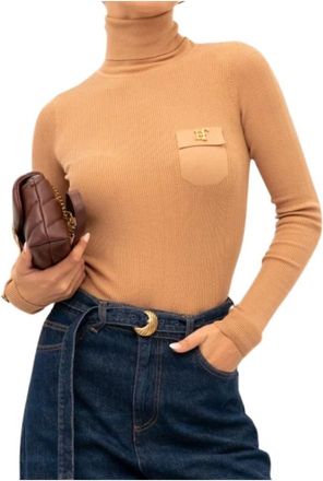 Elisabetta Franchi Damen, Strickwaren, Beige, XSGr&ouml;&szlig;e