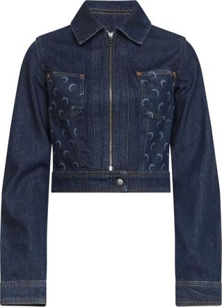 Marine Serre Femme, Vestes, Bleu, Taille: 38 FR Veste Trucker Arden