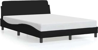vidaXL Bettgestell Dover Schwarz 140x200 cm Stoff Vidaxl