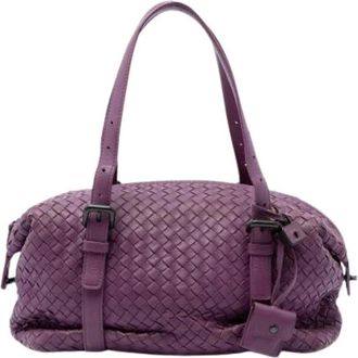 Bottega Veneta Sac bandouli&egrave;re Pre-owned tress&eacute; - Femme - Pre-owned - Violet - Taille: ONE Size