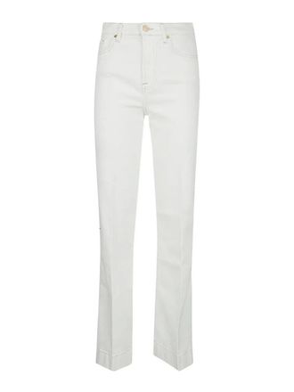 7 For All Mankind Straight Leg Jeans - Wei&szlig;