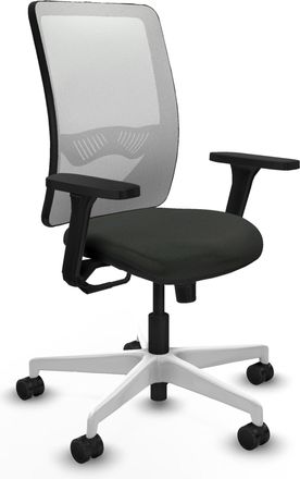 Piqueras y Crespo Schwarzer Drehstuhl Zulema mit 3D-Armlehnen, h&ouml;henverstellbare Lendenwirbelst&uuml;tze, ausgestattet mit Sincro 3-Positionen und Schneidschaum, mit Rollen 