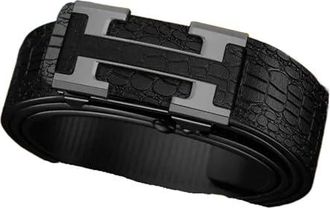 Generic Ceinture d&eacute;contract&eacute;e en cuir v&eacute;ritable avec boucle en m&eacute;tal pour homme, Couleur 5, 120 cm