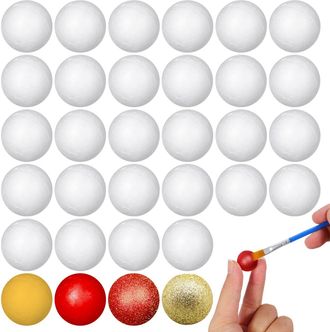 Supvox 100 St&uuml;Ck Bastelschaumb&auml;Lle 2 cm Wei&szlig;E Schaumstoffkugeln Glatte Runde Kugeln F&uuml;R DIY Basteln Hochzeit Weihnachtsdekoration Kinder Bastelmaterial