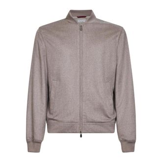 Brunello Cucinelli Homme, Vestes, Beige, Taille: 2XL Zip-throughs