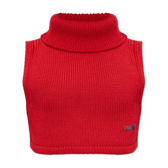 Dsquared2 Homme, Pulls, Rouge, Taille: ONE Size Gilet &agrave; col roul&eacute; en laine