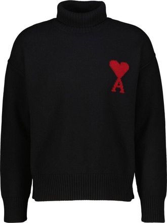 Ami Strickpullover aus Wolle mit Rollkragen AMI DE COEUR