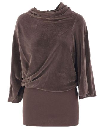 Rick Owens Viscose-Silk Blend Blouse - Brown