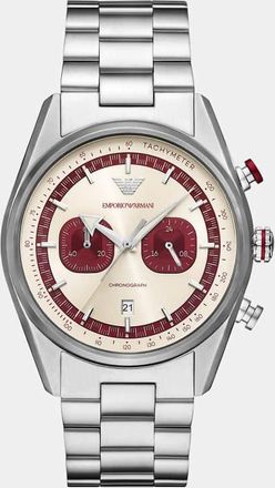 Emporio Armani Chronograph f&uuml;r Herren aus silberfarbenem Edelstahl, AR11645