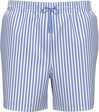 Calvin Klein Swimwear Badeshorts, Herren, Gr. XXL (56), N-Gr, 20186 penny stripe, blau descent, Web, Polyester, CALVIN KLEIN SWIMWEAR, gestreift, Badehosen Badeshorts, K&ouml;rp