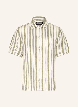 Marc O'Polo Marc Opolo Kurzarm-Hemd Regular Fit Aus Leinen gruen