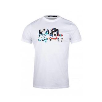 Karl Lagerfeld L&auml;ssiges Baumwoll-T-Shirt - - Tops - Herren - Wei&szlig; - L