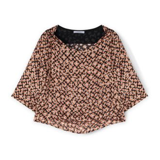Motivi Bluse mit Devor&eacute;-P&uuml;nktchenmuster - - Blouses & Shirts - Damen - Rosa - XS