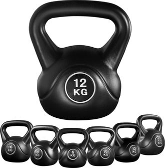 Yaheetech Kugelhantel Fitness Kettlebell mit Neoprenbeschichtung 6-20 Kg Schwunghantel Gewichte Hantel für Kraftraining und Cross Training