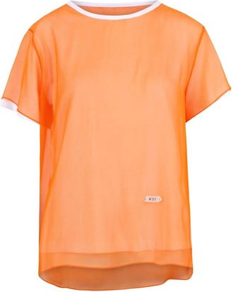 N&deg;21 Femme, Tops, Orange, Taille: 46 FR T-shirt &agrave; manches courtes et design superpos&eacute;