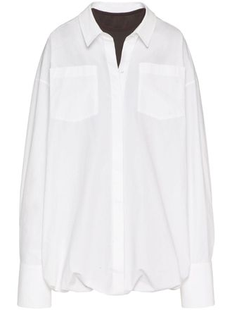 Valentino Garavani robe-chemise &agrave; design superpos&eacute; - Blanc