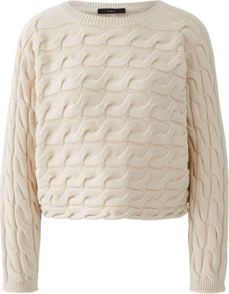 Oui Damen Pullover SIRAH boxy geschnitten Uni