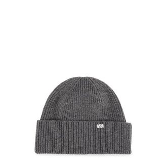 Varsity Bonnet &agrave; revers en laine et cachemire