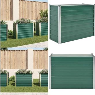 vidaXL Vidaxl - Lit sur&eacute;lev&eacute; de jardin Acier galvanis&eacute; 100x40x77 cm Vert - Jardini&egrave;re - Bac De Plantation - Pot De Fleurs Ext&eacute;rieur - Jardin Vertical