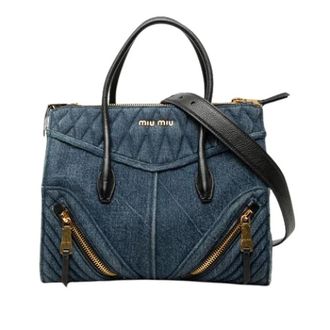 Miu Miu Sacoche Biker Pre-owned - Femme - Pre-owned - Bleu - Taille: ONE Size