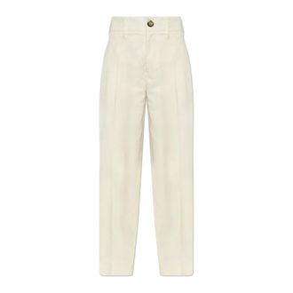 Ami Femme, Pantalons, Beige, Taille: 40 FR Pantalon droit