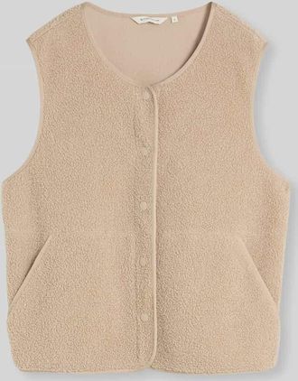Tom Tailor Regular Fit Weste in Teddy-Optik