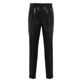 Maison Margiela Foiled Wollhose - - Trousers - Herren - Schwarzk - M