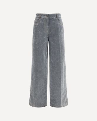 Forte_Forte FORTE_FORTE Wide leg Jeans in flocked denim Female 0
