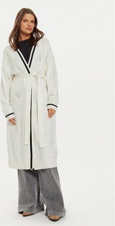 Liu Jo Strickjacke TF4216 MS55L Weiß Regular Fit