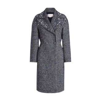 Genny Femme, Manteaux, Bleu, Taille: 36 FR Manteau crois&eacute;