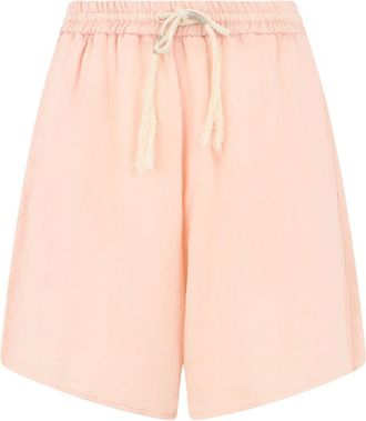 Fabiana Filippi Femme, Shorts, Rose, Taille: 40 FR Shorts en lin &agrave; cordon de serrage