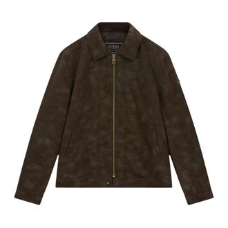Guess Veste en similicuir - Homme - Vestes - Brun - Taille: S