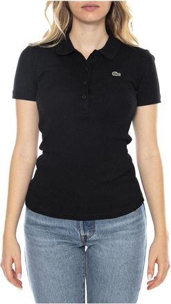 Lacoste Femme, Tops, Noir, Taille: 38 FR T-Chemises