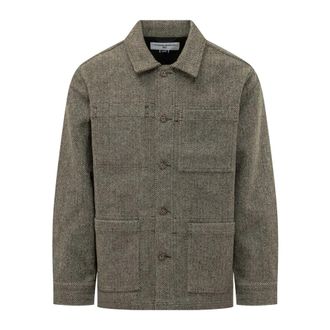 Sebago Veste en serg&eacute; de laine Dorr - Homme - Chemises - Brun - Taille: XL