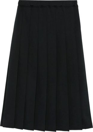 Comme Des Garçons jupe mi-longue à design plissé - Noir