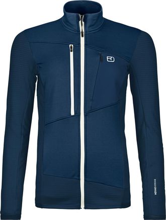 Ortovox Unisex Fleece Grid Jacket W Mantel, blau (deep Ocean), L