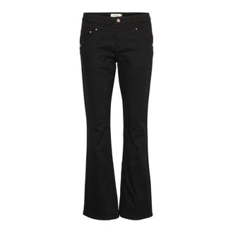 Cream Bootcut Jeans - Pitch Black Unwashed - - Jeans - Damen - Schwarzk - W33 L30