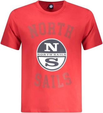 North Sails Homme, Tops, Rouge, Taille: 2XL T-shirt rouge &agrave; motif graphique