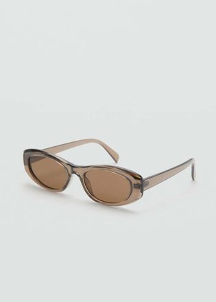Mango Lunettes de soleil monture semi-transparente gris - Femme - Taille unique - MANGO