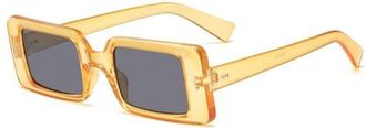 Generic Lunettes De Soleil Carr&eacute;es &Agrave; Petite Monture For Homme, Id&eacute;ales For Les Vacances Et La Conduite En Ext&eacute;rieur(Yellow)