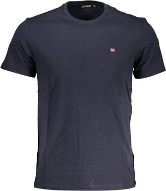 Napapijri Blau Baumwolle Herren T-Shirt - - Tops - Herren - Blau - 2XL