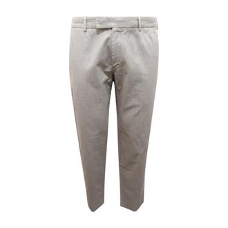 PT01 Rebel Fit Baumwoll-/Leinenhose - - Trousers - Herren - Grau - XL
