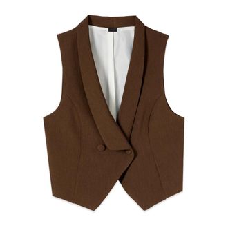 Oltre Kurze Schneider-Weste - - Suits - Damen - Braun - L