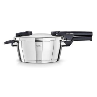 FISSLER Vitaquick Autocuiseur (3,5 l, 22 cm) Marmite &Agrave; Pression En Acier Inoxydable, 2 Niveaux De Cuisson, Fabrication En Allemagne, Compatible Induction, Arg