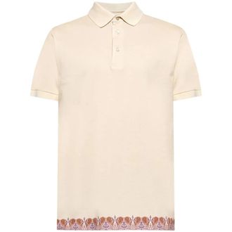 Etro Polo-Shirt aus Baumwolle mit Print - - Tops - Herren - Beige - S