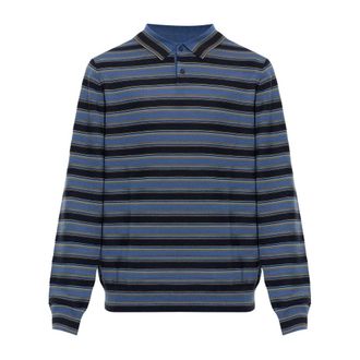Paul Smith Homme, Tops, Bleu, Taille: S Polo en Laine &agrave; Rayures