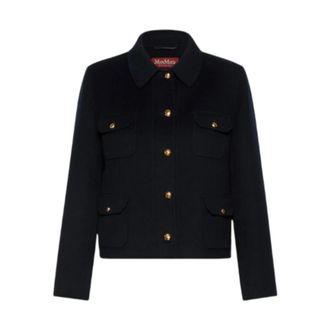Max Mara Veste Coll&egrave;ge - Femme - Vestes - Bleu - Taille: 42 FR