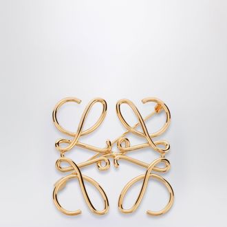 Loewe Anagramm-Brosche aus goldenem Metall