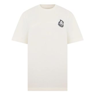 Moncler Logo Baumwoll-T-Shirt - - Tops - Herren - Beige - 2XL
